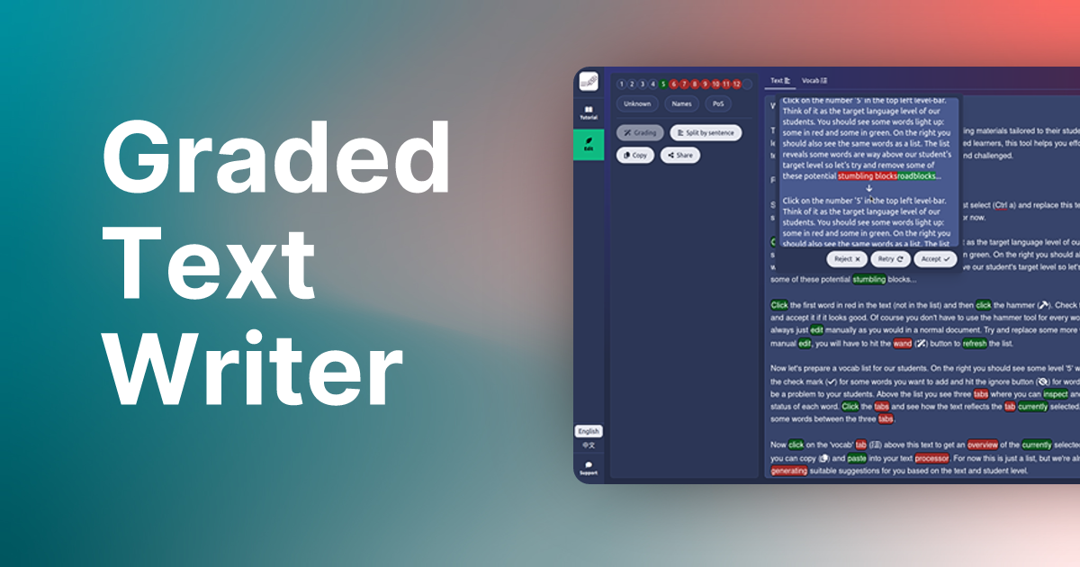 Longyan Editor | Graded Language Tool for Teachers